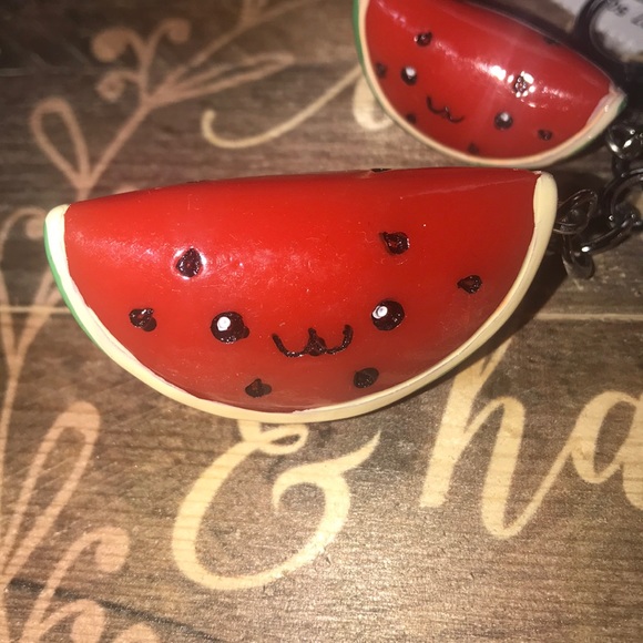 jelly jolly london | Accessories | Nwt Watermelon Smiley Faces Keychain ...
